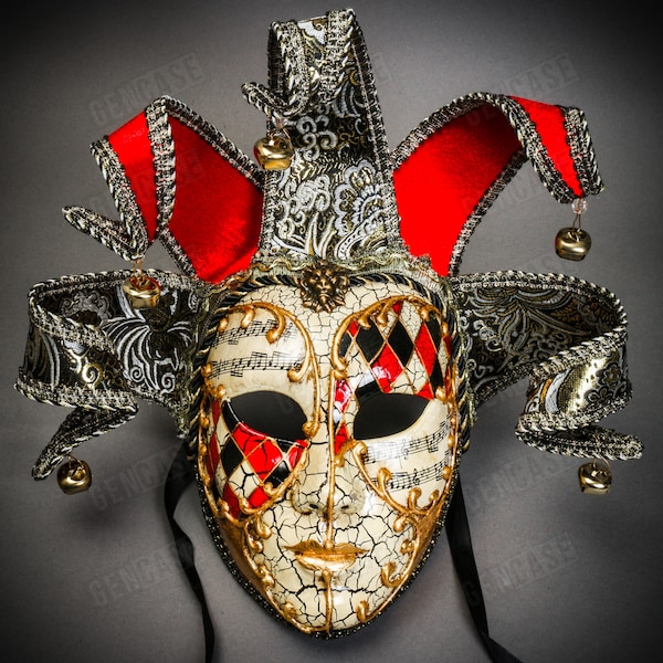 Red and Black Jester Costume - Etsy