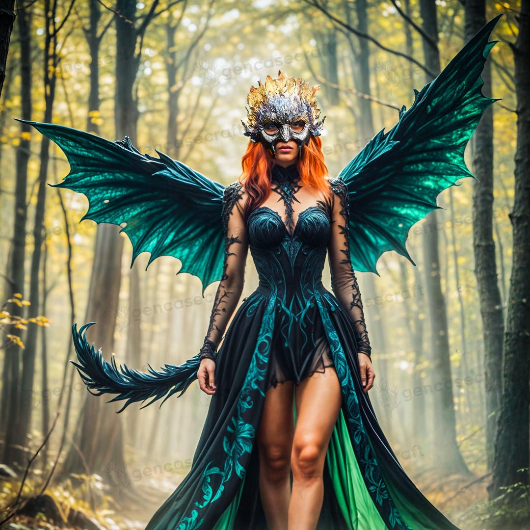 Demon Devil Masquerade Costume Halloween Feather Mask, Fire Flame ...