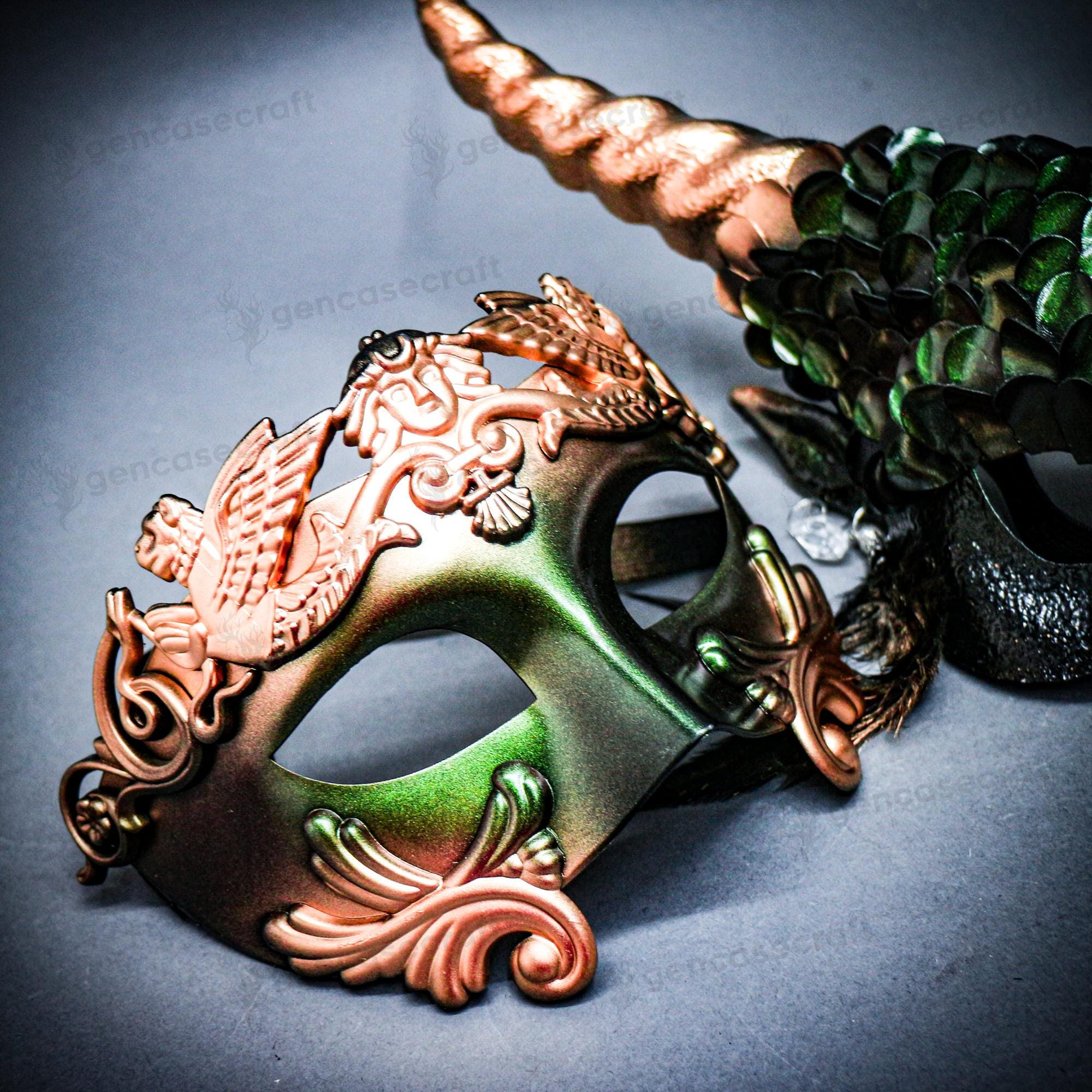 Party Ball Masquerade for Couple - Green Men Women Venetian Halloween ...