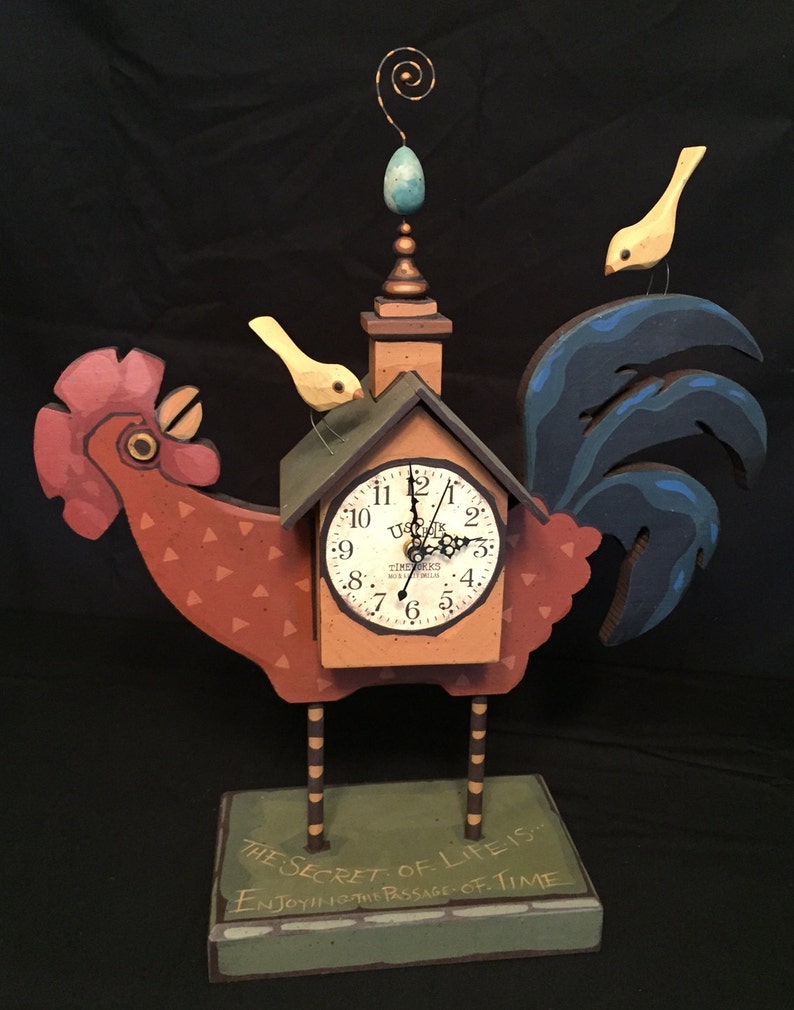 Wooden Rooster Clock - Etsy