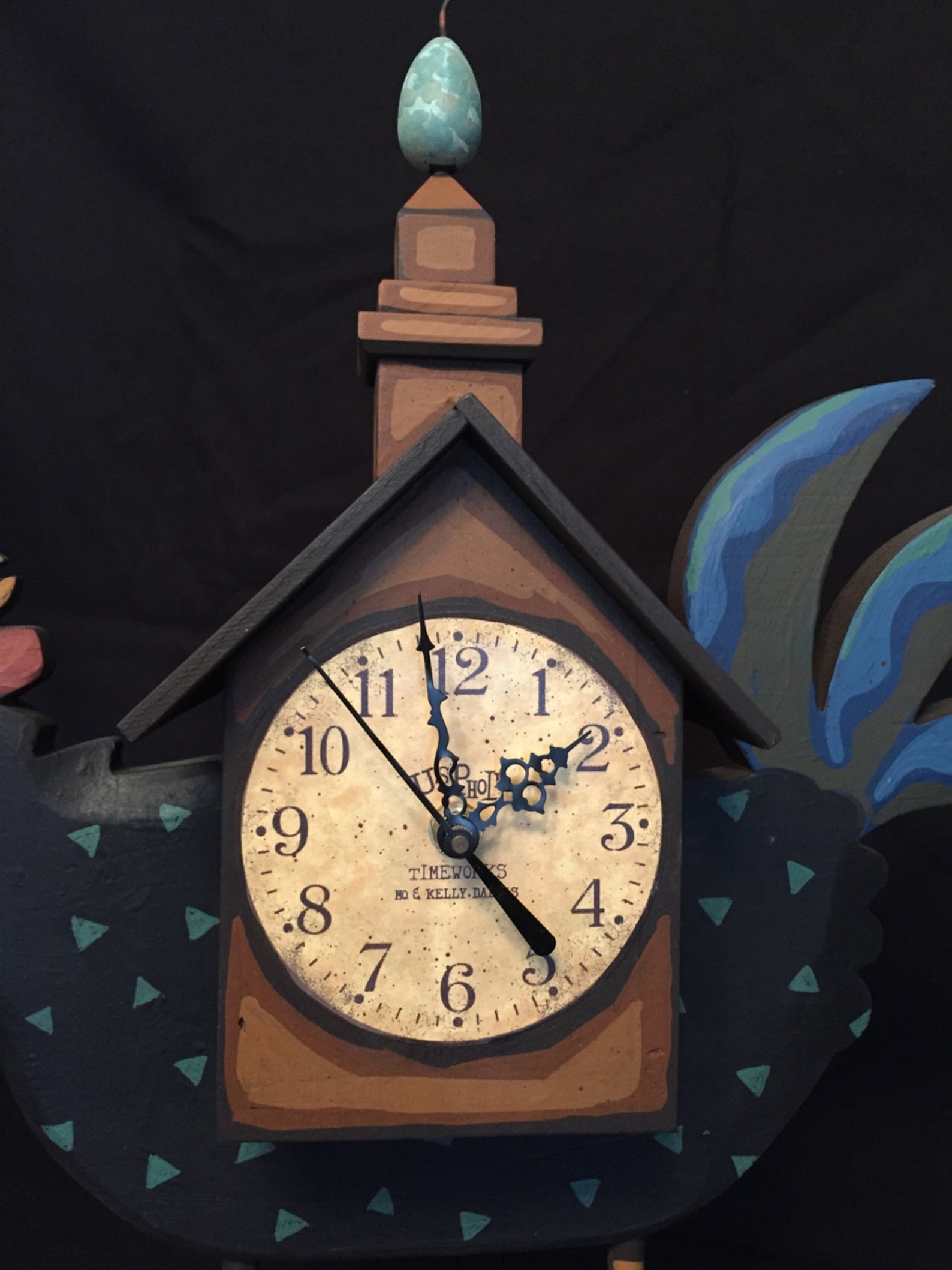 Wood Rooster Clock - Etsy