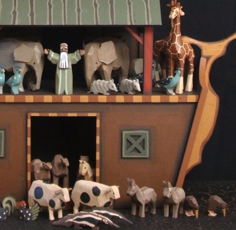 Handmade Wood Noah's Ark barn Ark | Etsy