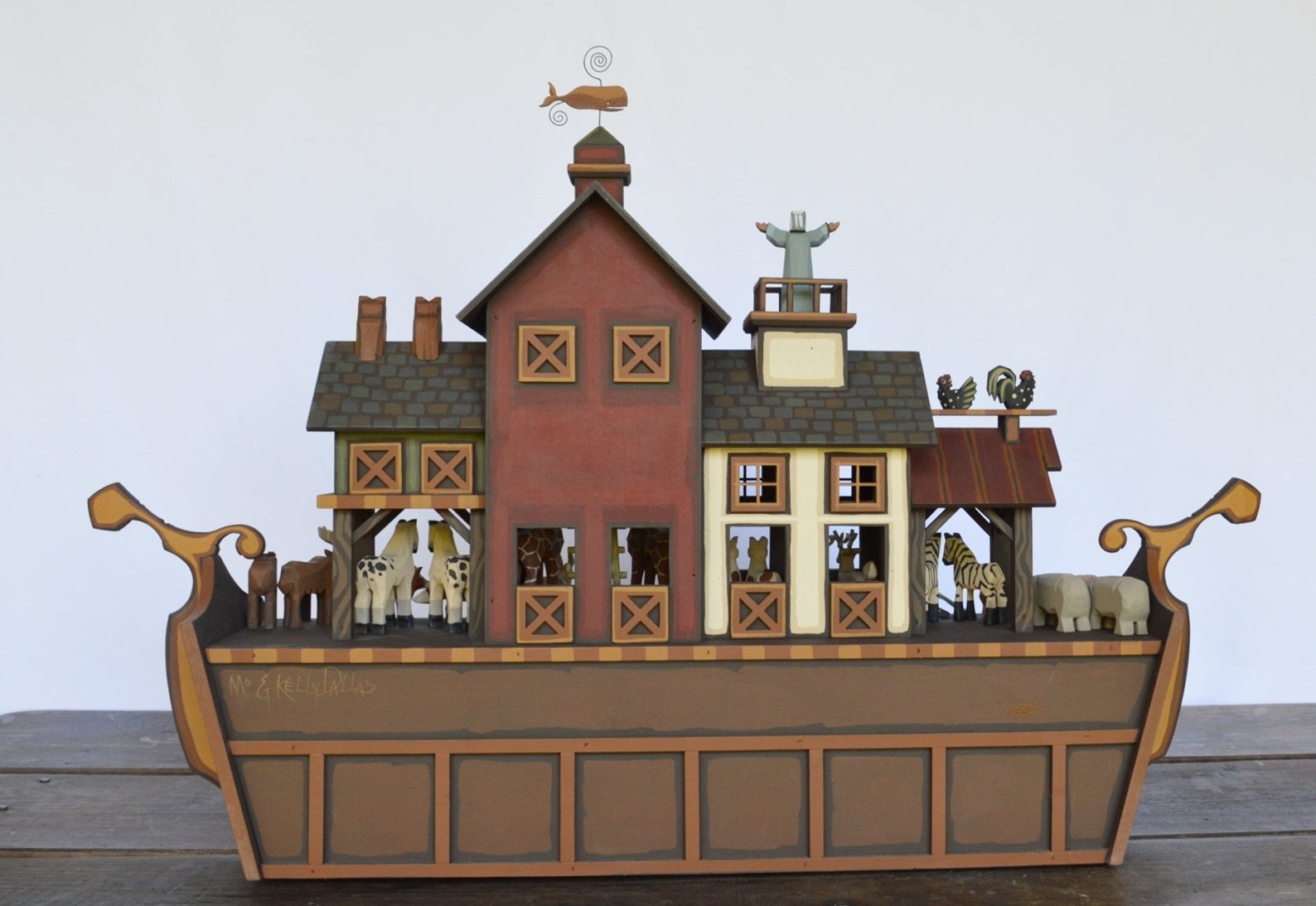 Handmade Wooden Noah's Ark - Etsy