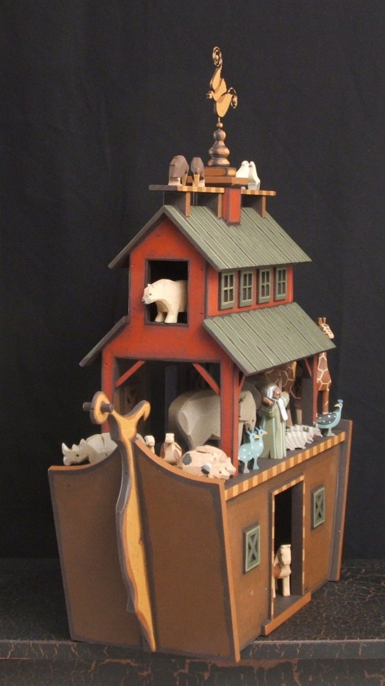 Handmade Wood Noah's Ark barn Ark - Etsy