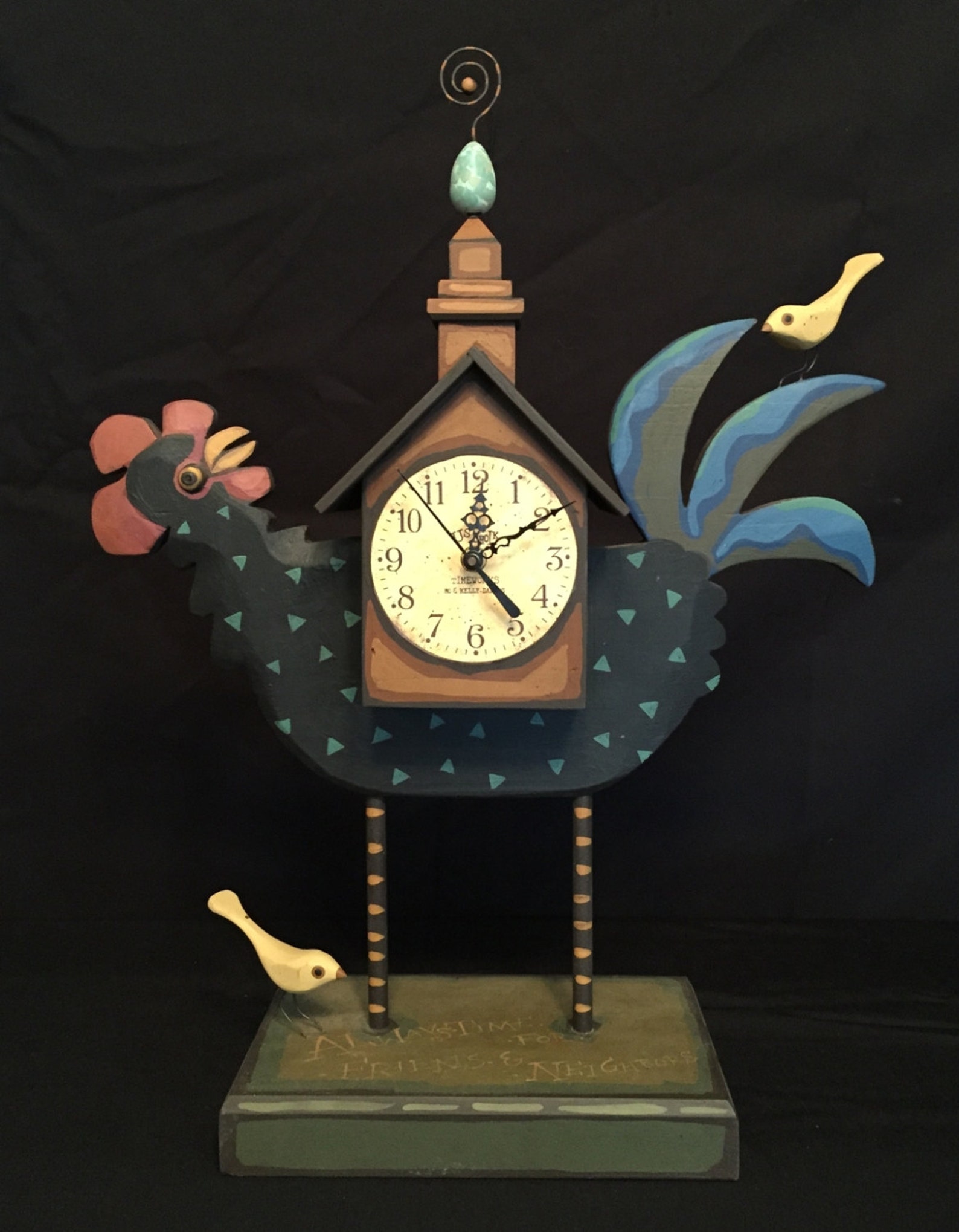 Wood Rooster Clock - Etsy