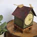 Bird House Clock, Wood Bird House With Clock and Hand Carved Birds - Etsy