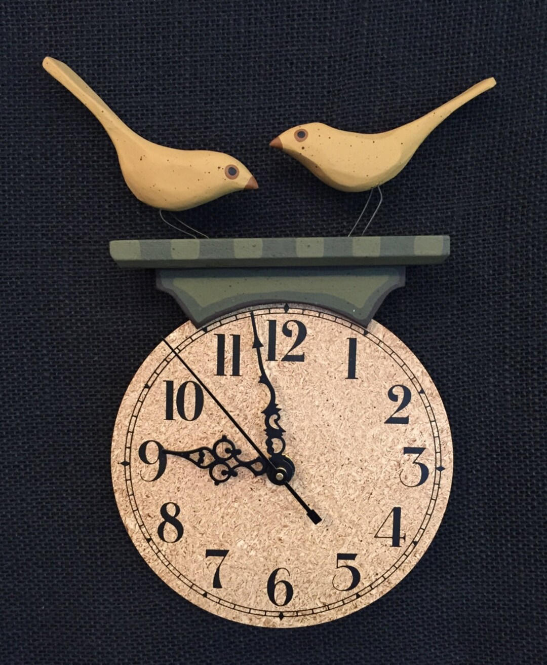 Wall Clock-carved Birds - Etsy
