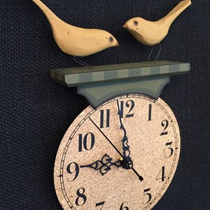 Wall Clock-carved Birds - Etsy