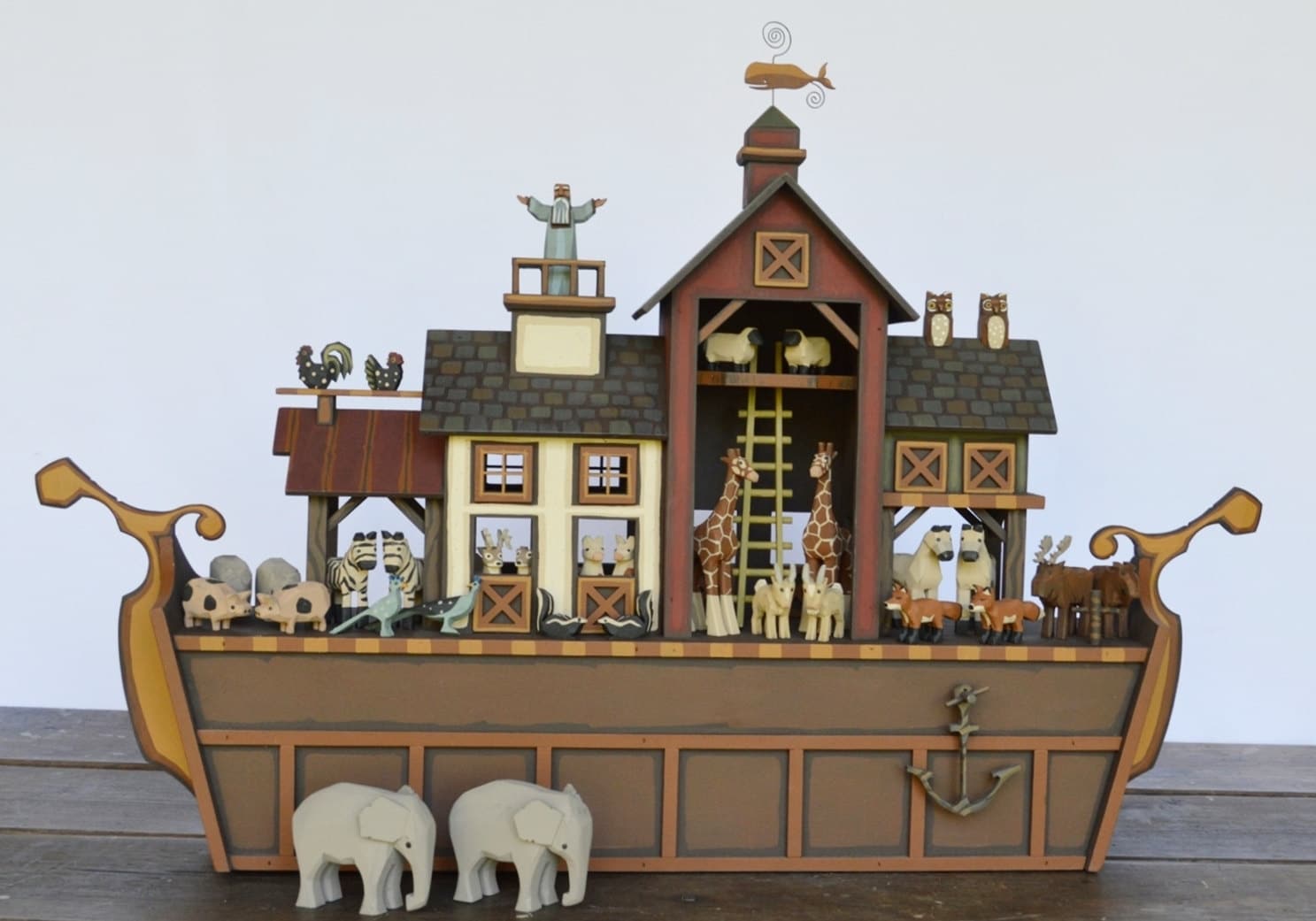 Handmade Wooden Noahs Ark Etsy
