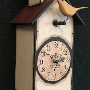 Bird House Clock-carved Birds - Etsy