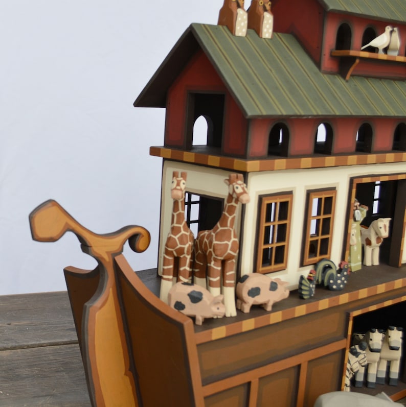 Traditional Wooden Noah's Ark Noah's Ark Wooden - Etsy