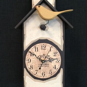 Bird House Clock-carved Birds - Etsy