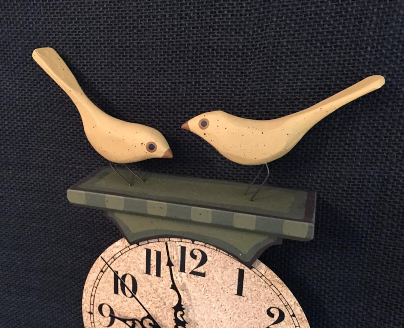 Wall Clock-carved Birds - Etsy