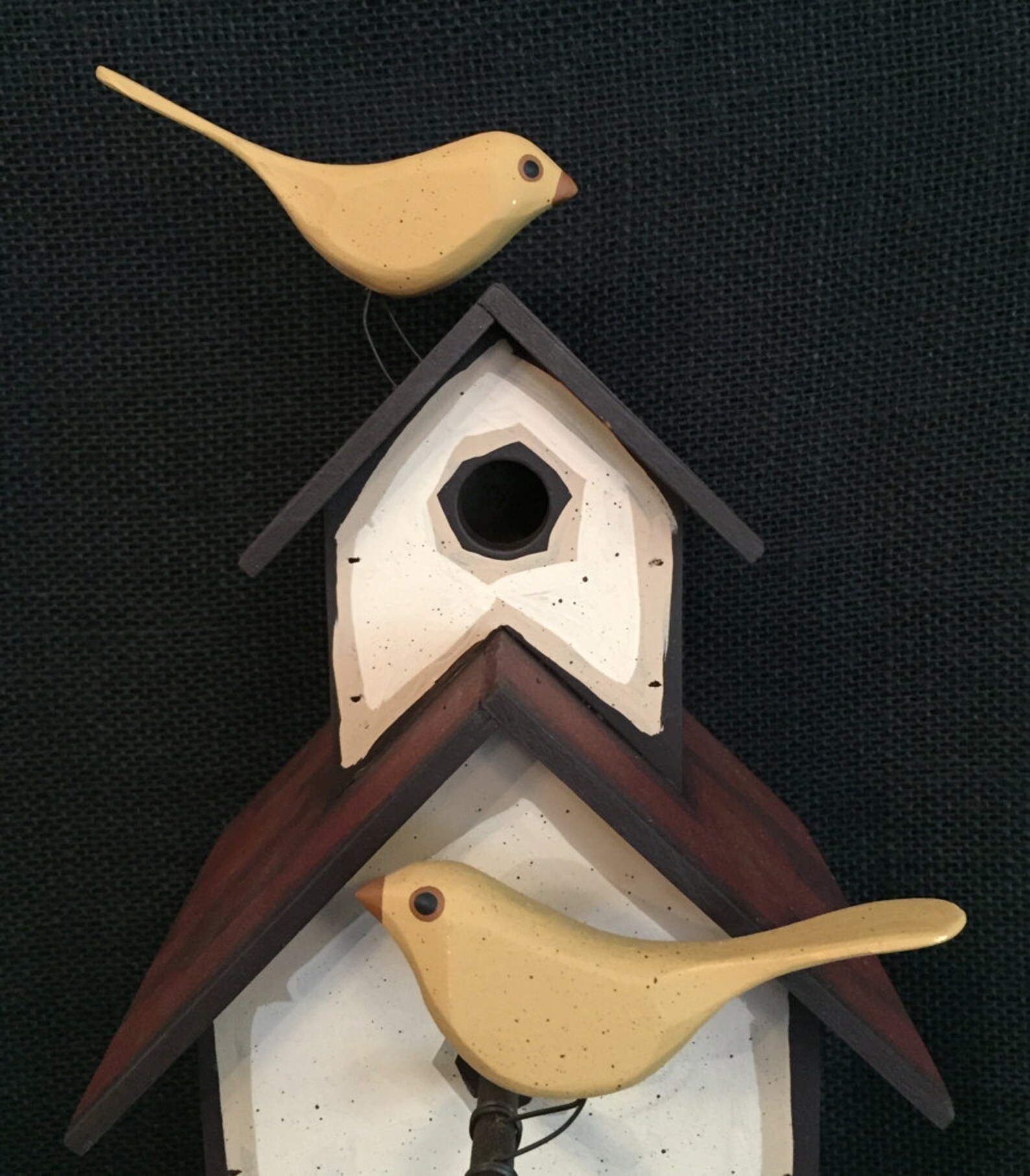 Bird House Clock-carved Birds - Etsy
