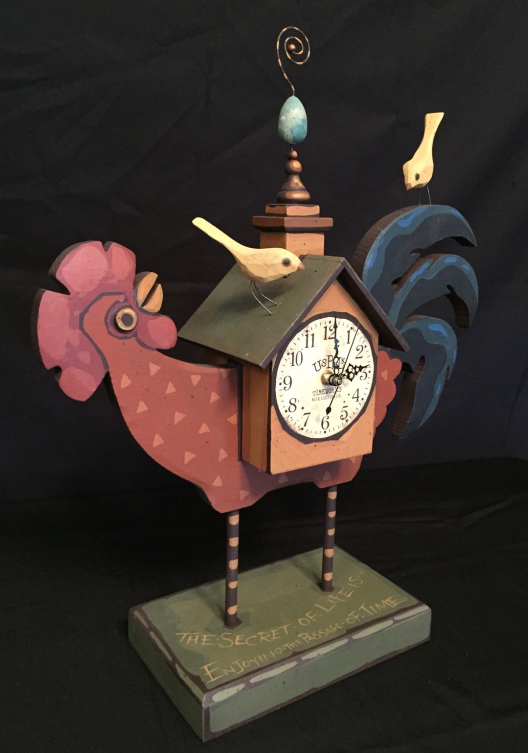 Wooden Rooster Clock - Etsy