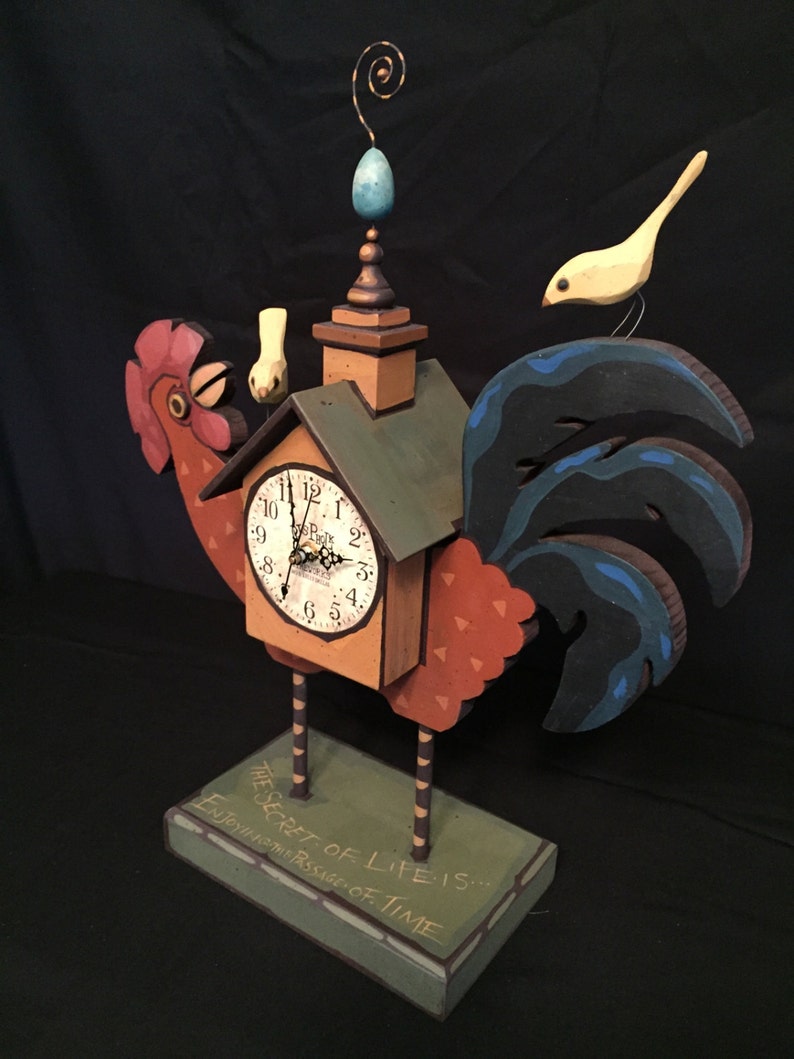 Wooden Rooster Clock - Etsy