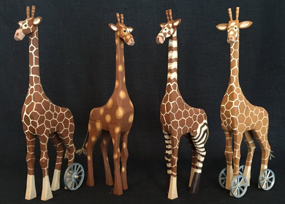 Hand Crafted Giraffe Quartet all Different all in Perfect Harmony - Etsy
