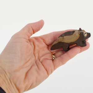 Hand Carved Wooden Noah's Ark Animals, Wooden Animals Badgers ...