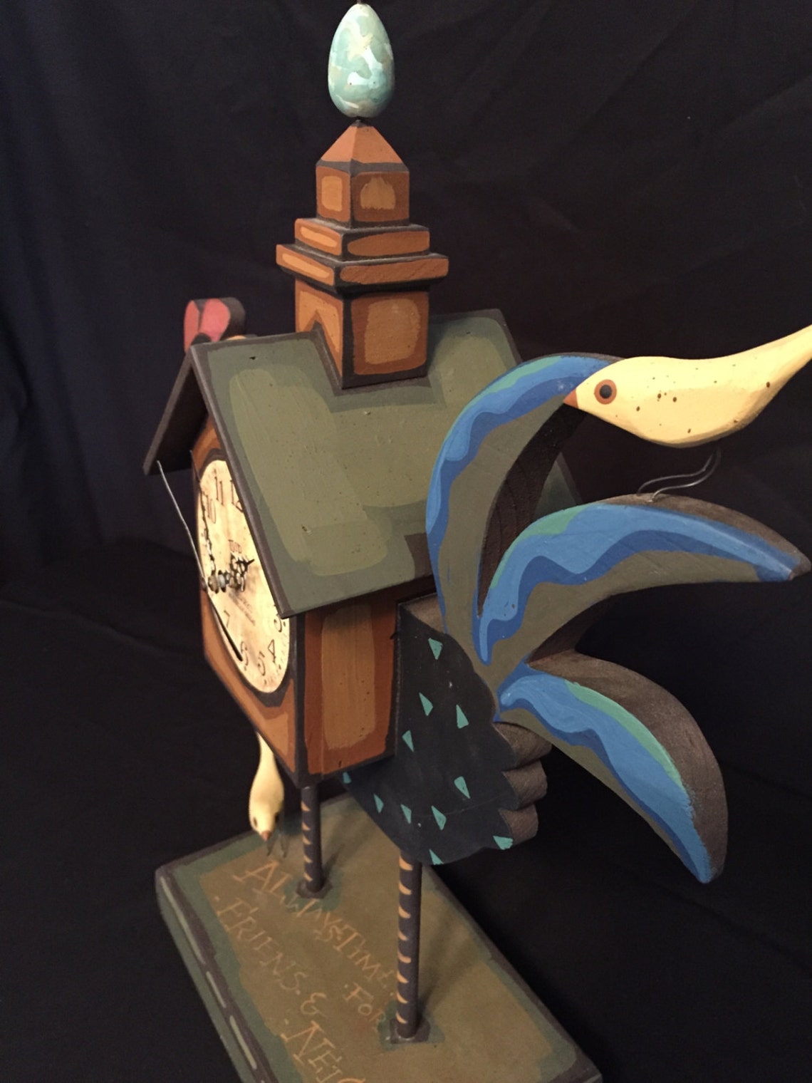 Wood Rooster Clock - Etsy