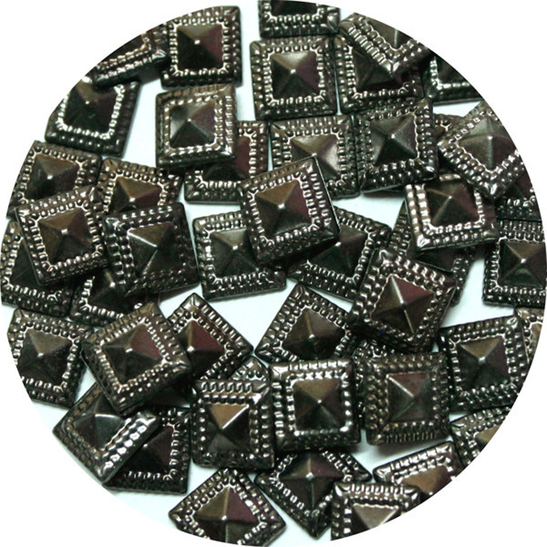30 Pieces, Metal Embossed Pyramid Shape Stick-on Studs-emb483 - Etsy