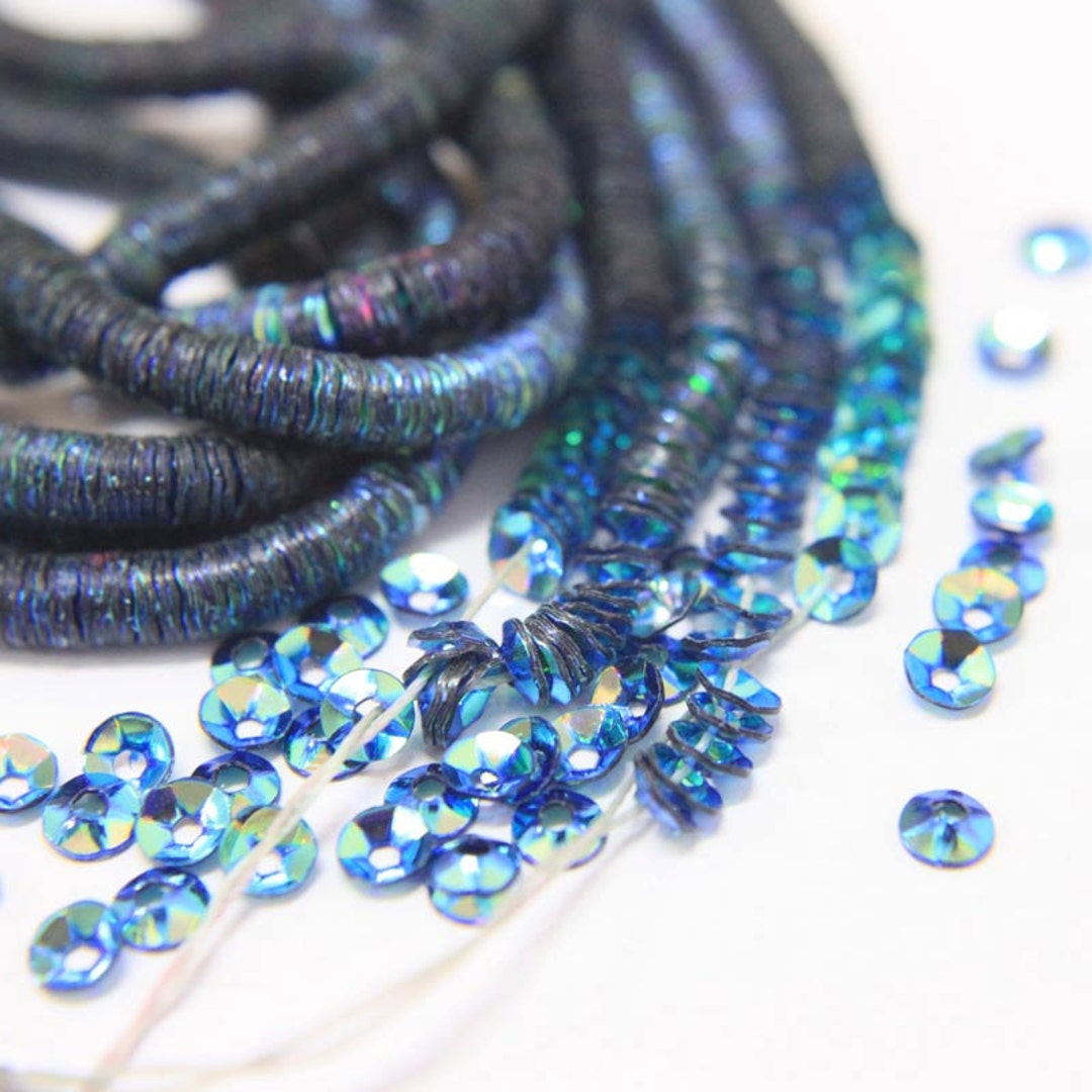4MM Bowl Shape Sequins Strand (1300 Sequins/string)-emb2021- 1 String ...