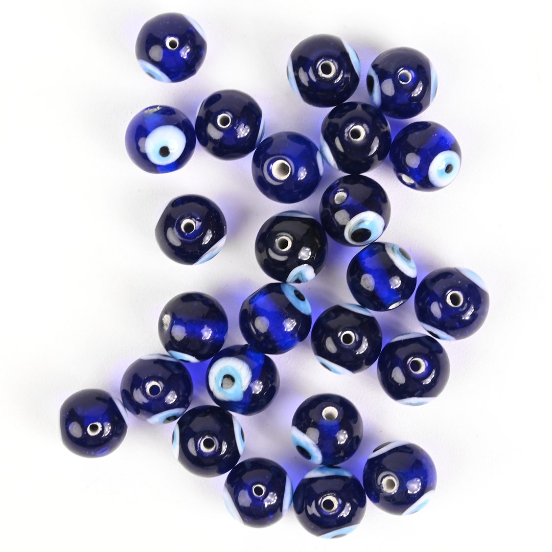 Round Shaped Evil Eye Beads | Charm Beads for Craft, Jewlery Making ...
