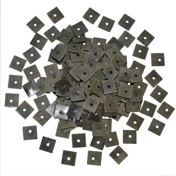 Metal Sequins Brass metal beads Square Shape Centre-Hole in | Etsy