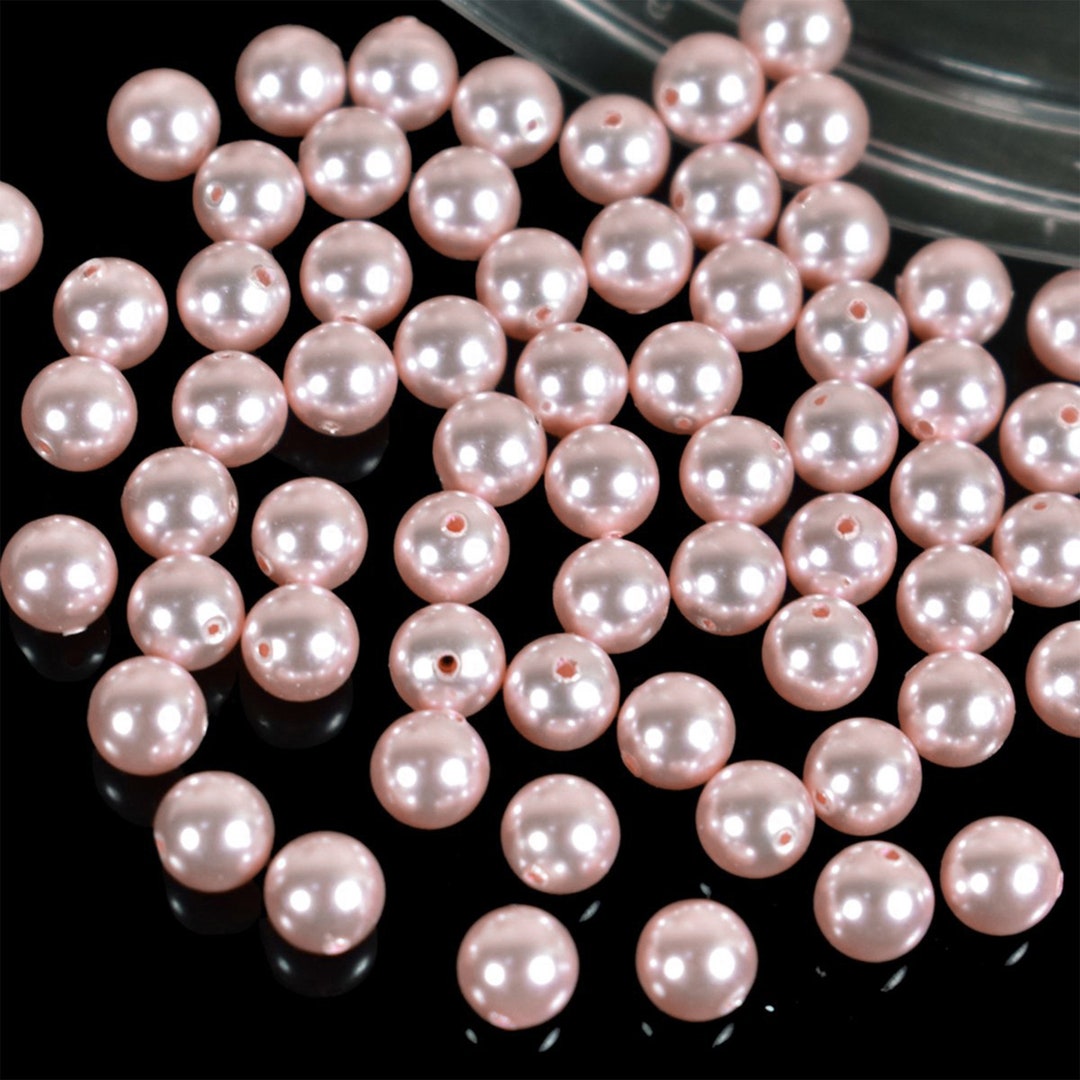 Premium Quality Crystal Glass Pearls in Rosaline Color for Wedding ...