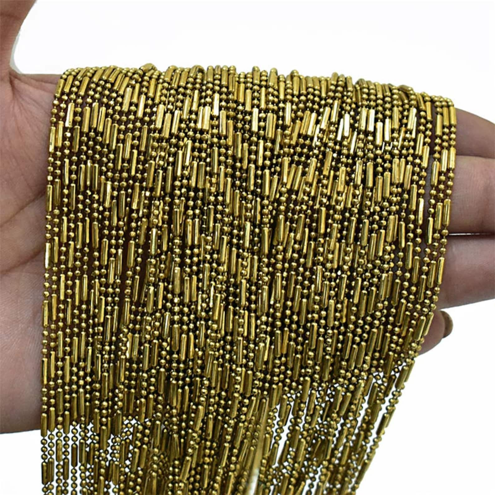 Ball Bar Chainbar Bead Ball Chain Brass Ball Bar Chains - Etsy