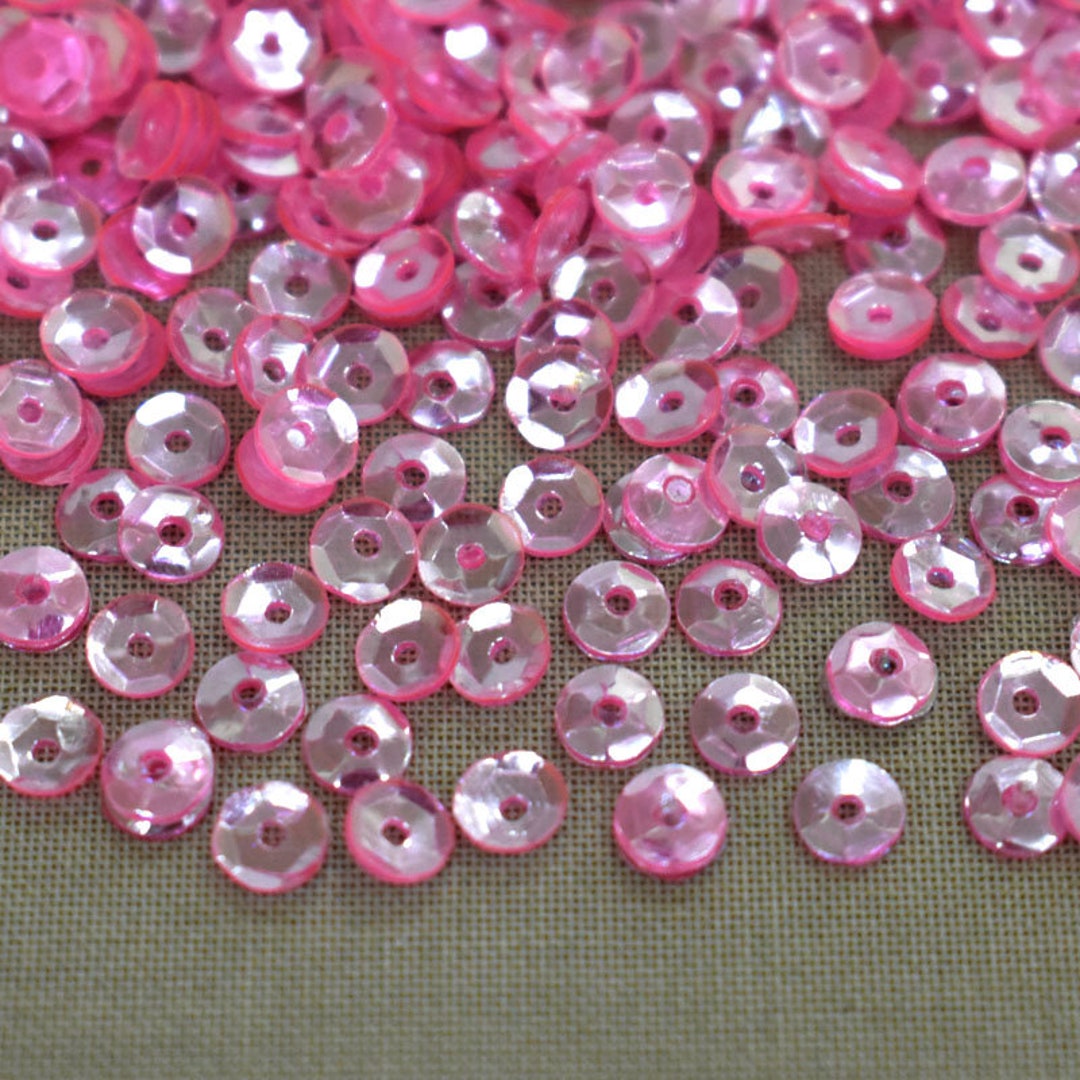 5MM French Cut Sequins in Bright Pink Color, 100 Grams-embsq06042 - Etsy