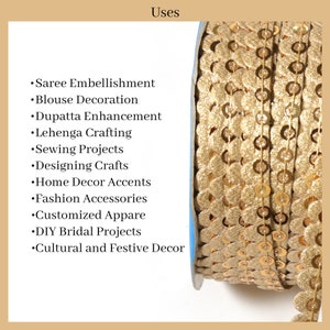 Embroiderymaterial Gold Sequins Sitara Lace Border for - Etsy