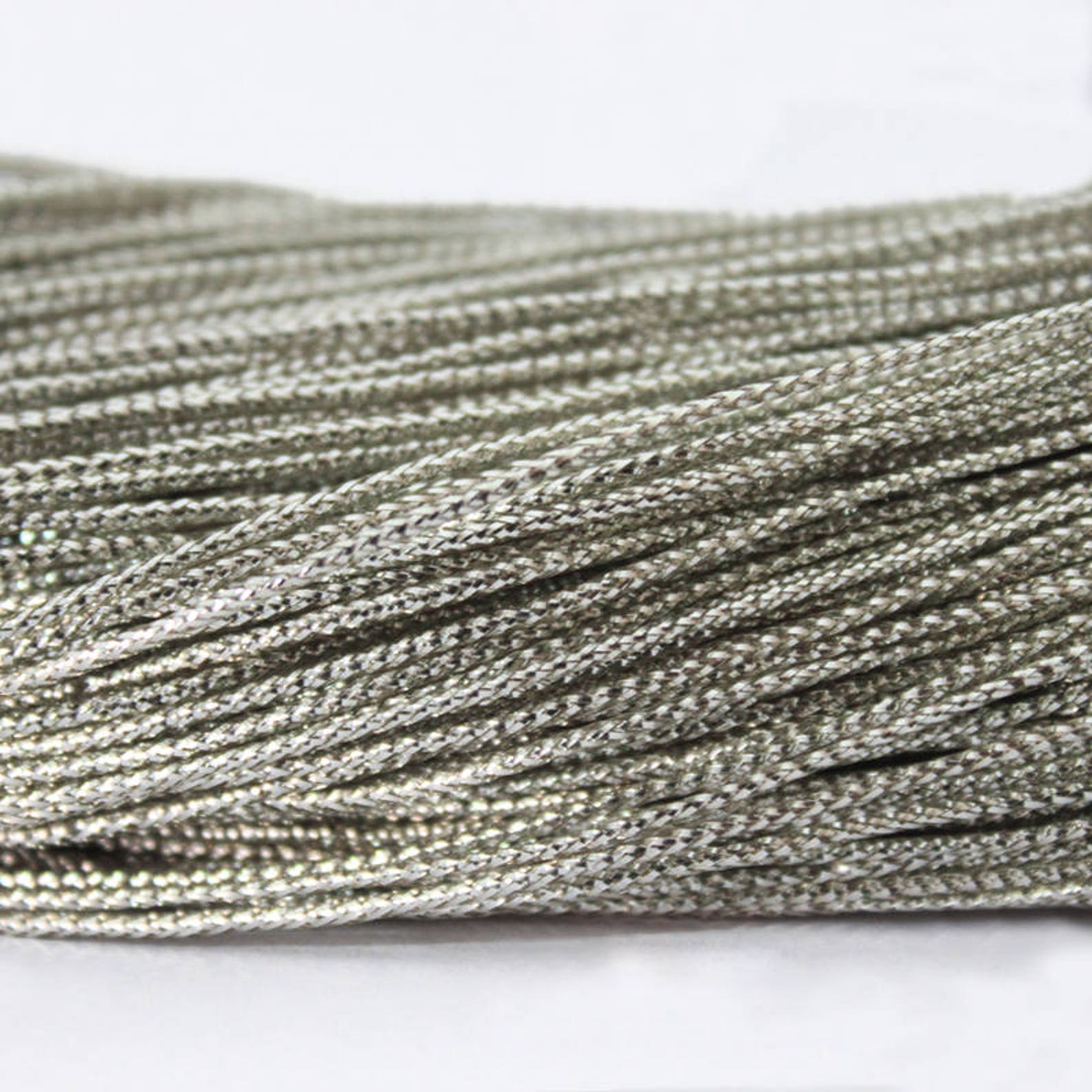 Metallic Braided Cord silver Colour Made From Metallic - Etsy