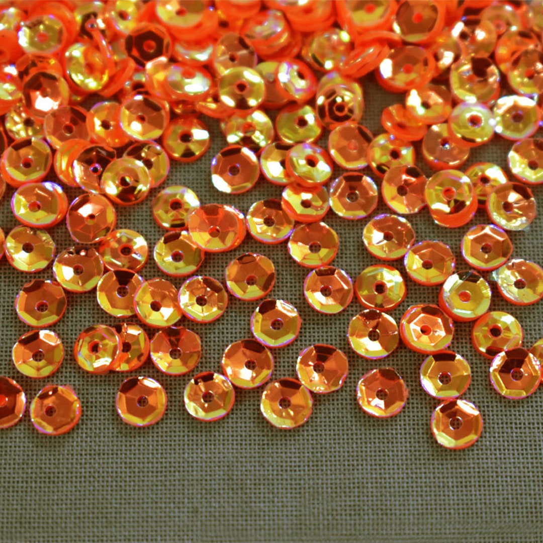 5MM French Cut Sequins in Neon Orange Color,100 Grams- EMBSQ06033 - Etsy