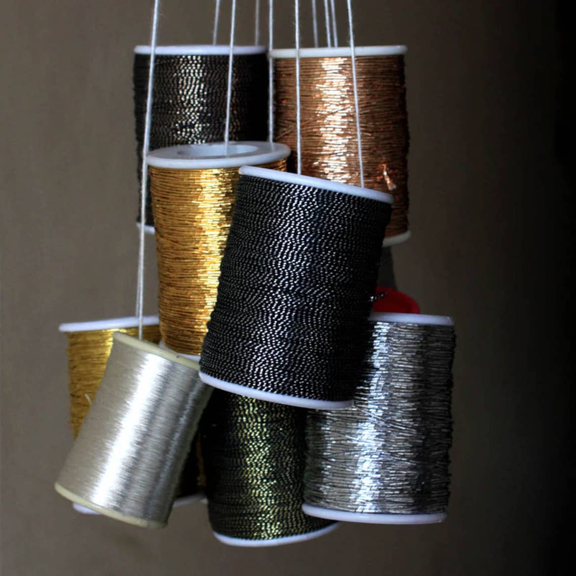 Zari Thread Real Silver Plated Metallic Thread Floss Yarn Hand Machine ...