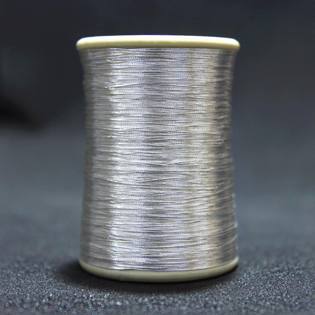 Zari Thread Real Silver Plated Metallic Thread Floss Yarn Hand Machine ...