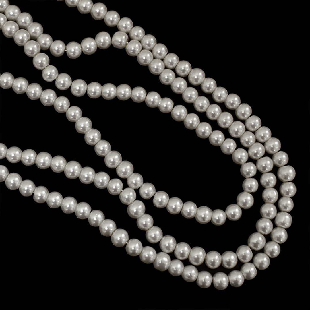 Glass Round Pearl Beads Loose Glass Beads Jewelry Findings Pearls in ...