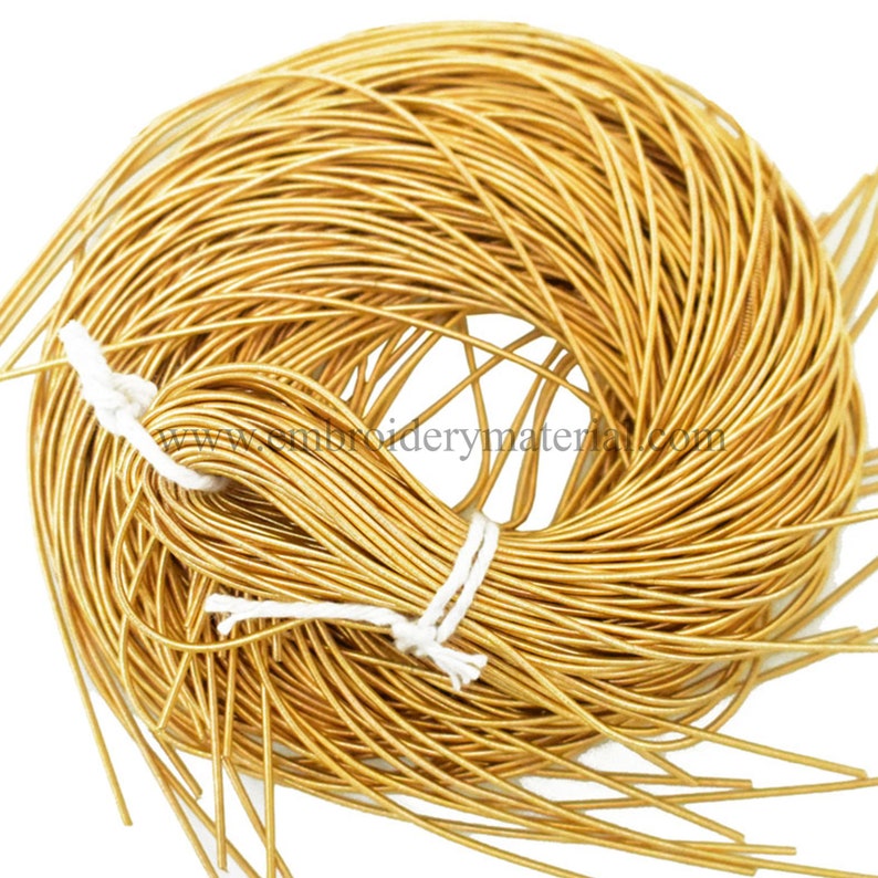 Golden French Metallic Wires for Goldwork, Tambour, Luneville, Zardosi ...