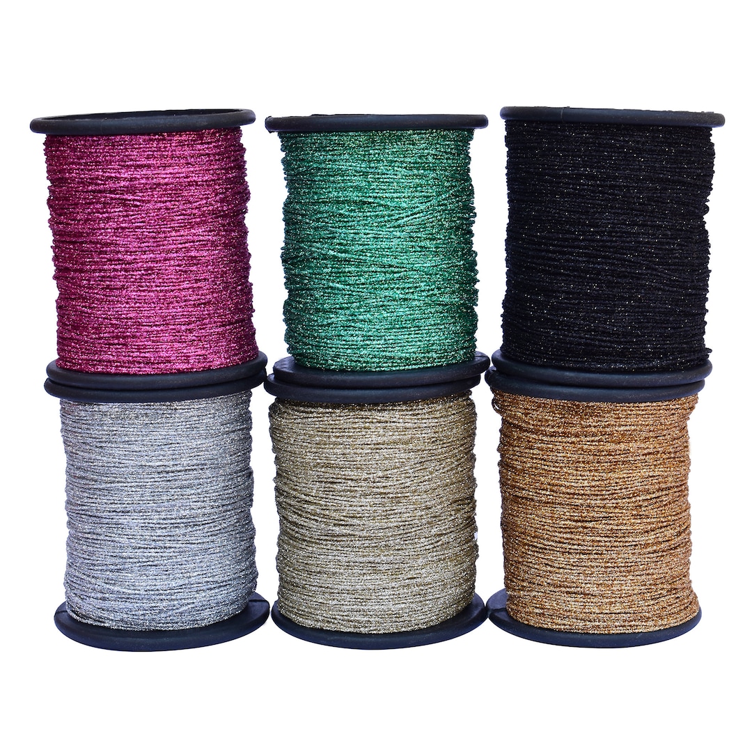 Metallic Glitter Cord Dori Thread Beading Embroidery Braided Non ...