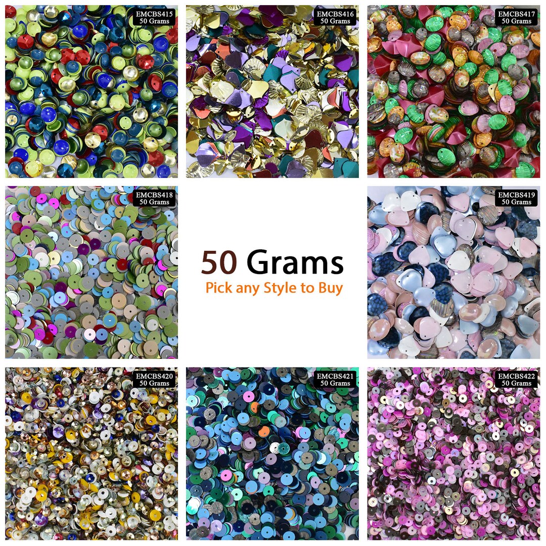 Mixed Sequins Paillettes Loose Assorted Color Sequins Spangles for ...