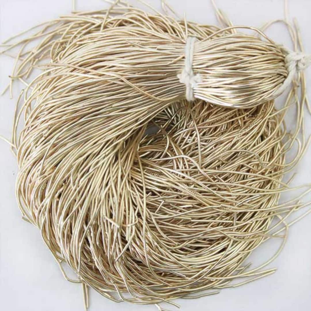 50 Yard/packet, 1MM French Wire/ Metallic Wire (smooth Dabka)/ Bullion ...