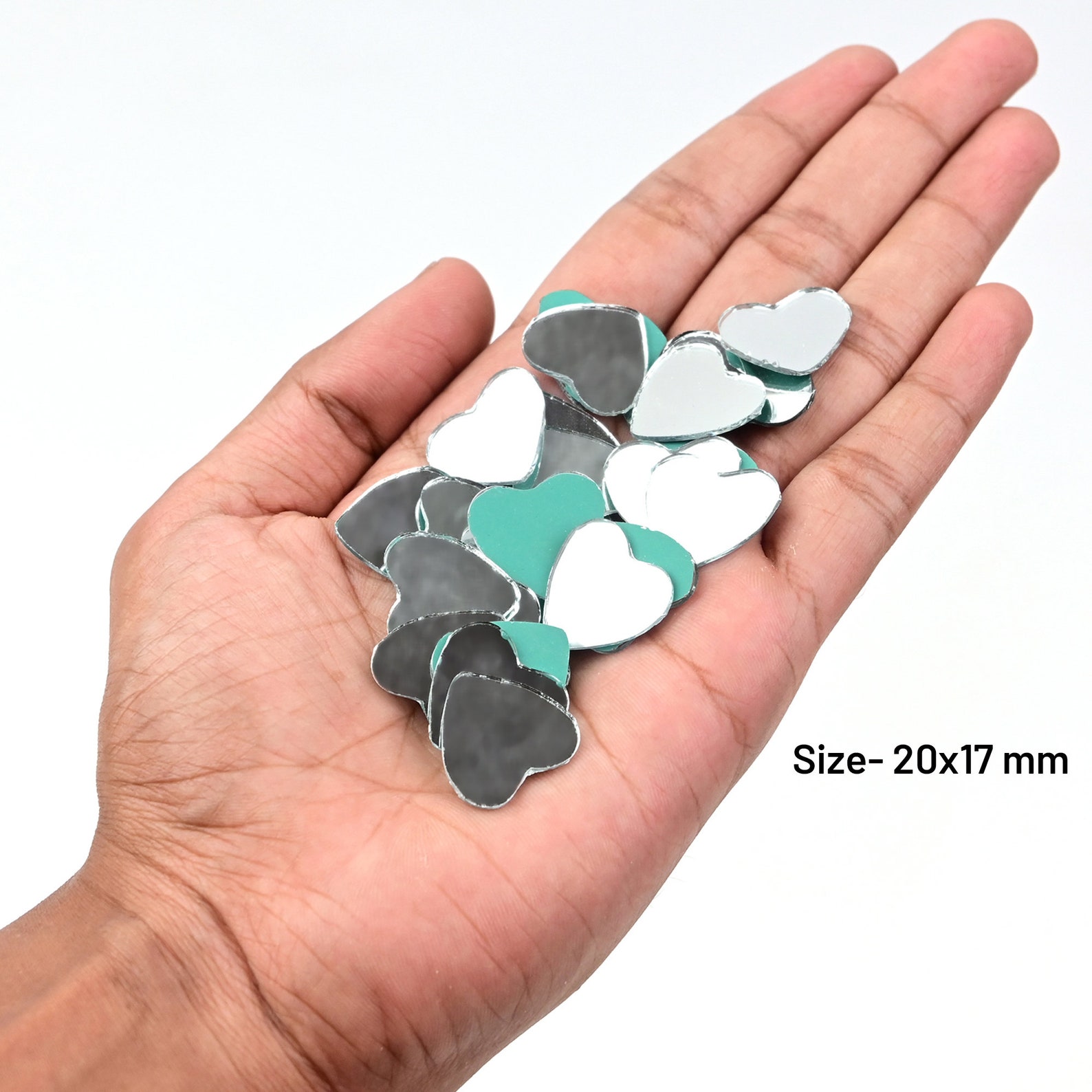 Heart Shaped Shisha Mirrors for Lippan Art, Crafts, Embroidery, DIY ...