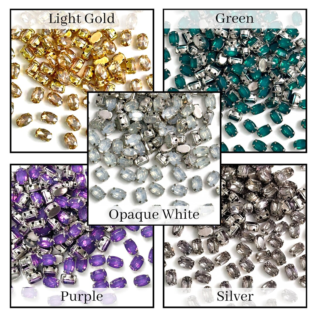 Oval Shape Resin Rhinestone Crystal Stone for Craft, Embroidery ...