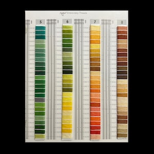 1 Anchor Thread Shade Card/shade Card Chart Book - Etsy