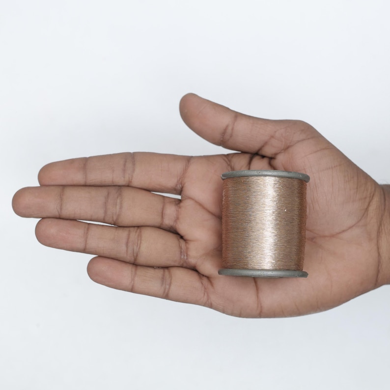 Zari Thread Metallic Floss Yarn Hand Machine Embroidery Artwork Sewing ...