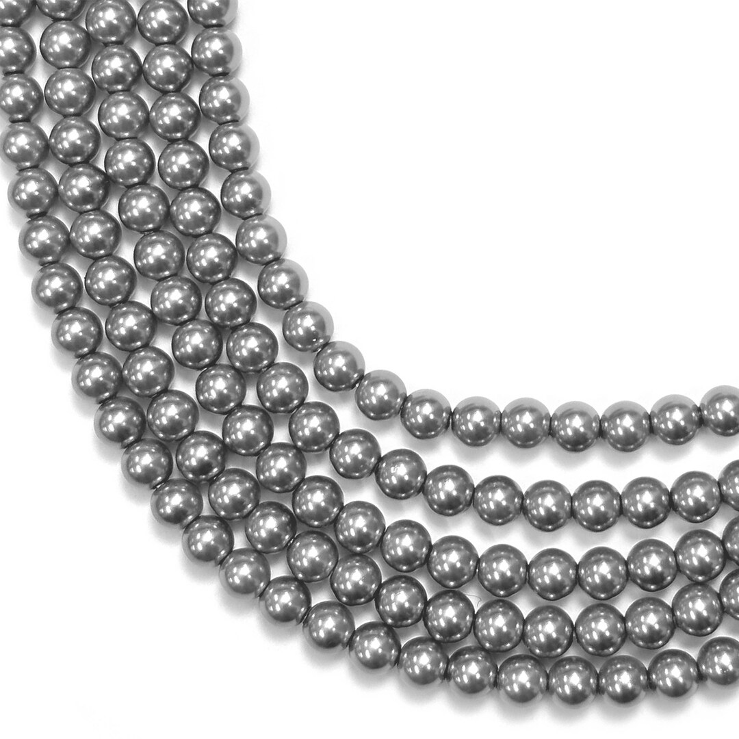 Premium Round Crystal Glass Pearls for Jewelry Making, Embroidery ...