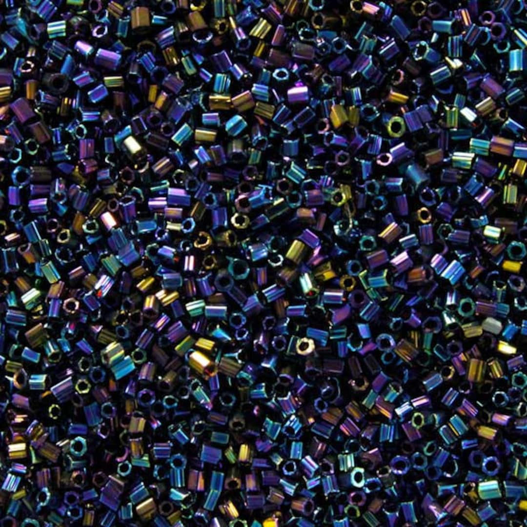 Hex Cut Glass 15/0 Hexagon Cut Seed Beads Loose Spacer Beads for ...