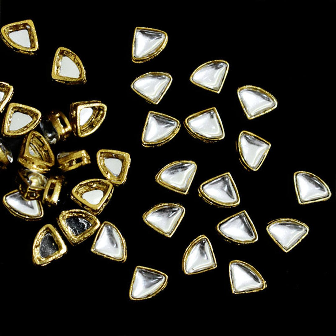 9x11mm Silver Color Diamond Shape Kundan Stones-embks5433 - Etsy