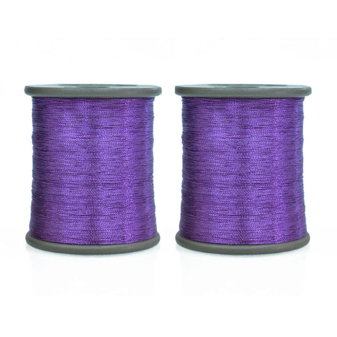 Zari Thread Metallic Floss Yarn Hand Machine Embroidery Artwork Sewing ...