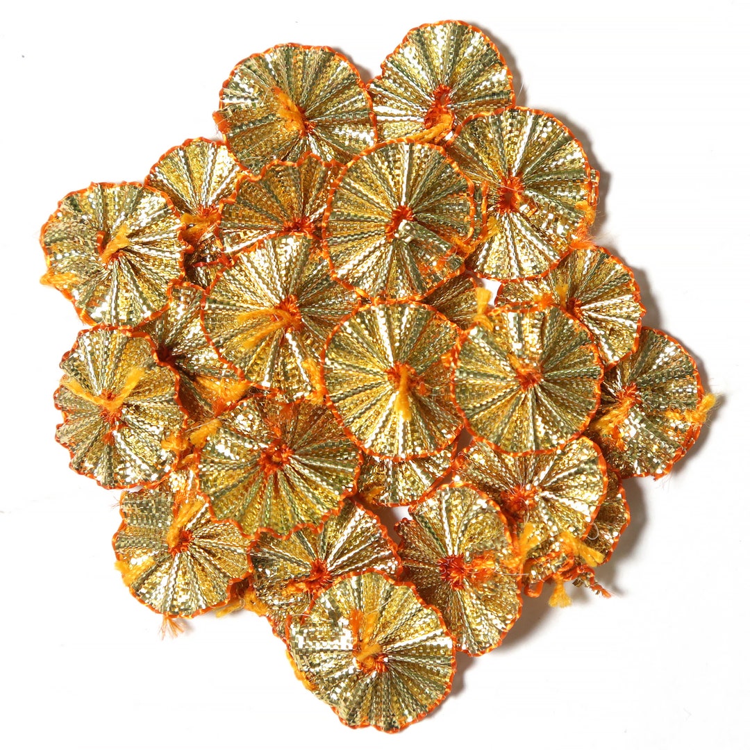 Embroiderymaterial Gota Patti Flowers Appliques Patches for Embroidery ...