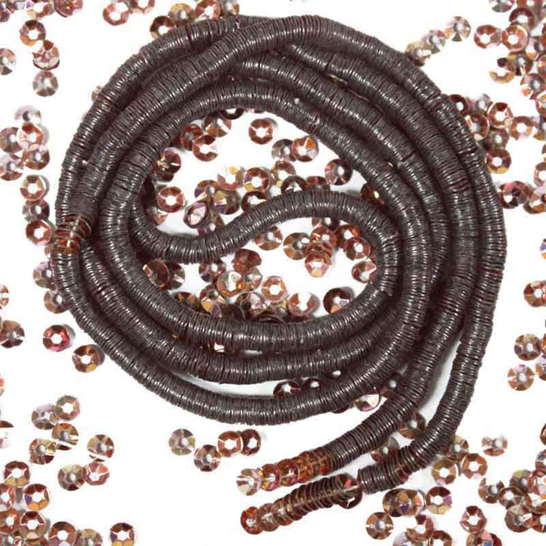 4MM Bowl/ Katori Shape Wine Color Sequins Strand (1500 Sequins/string ...